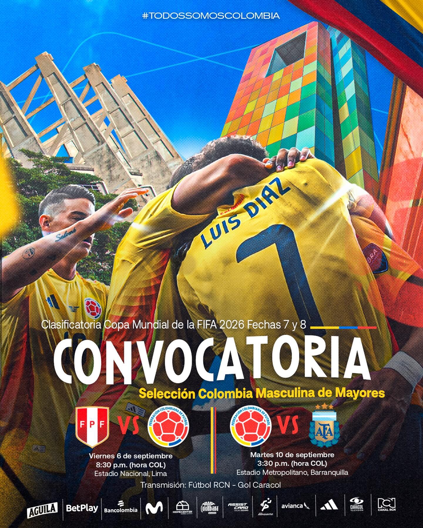 Colombian National Football Team Squad Announcement for the South ...